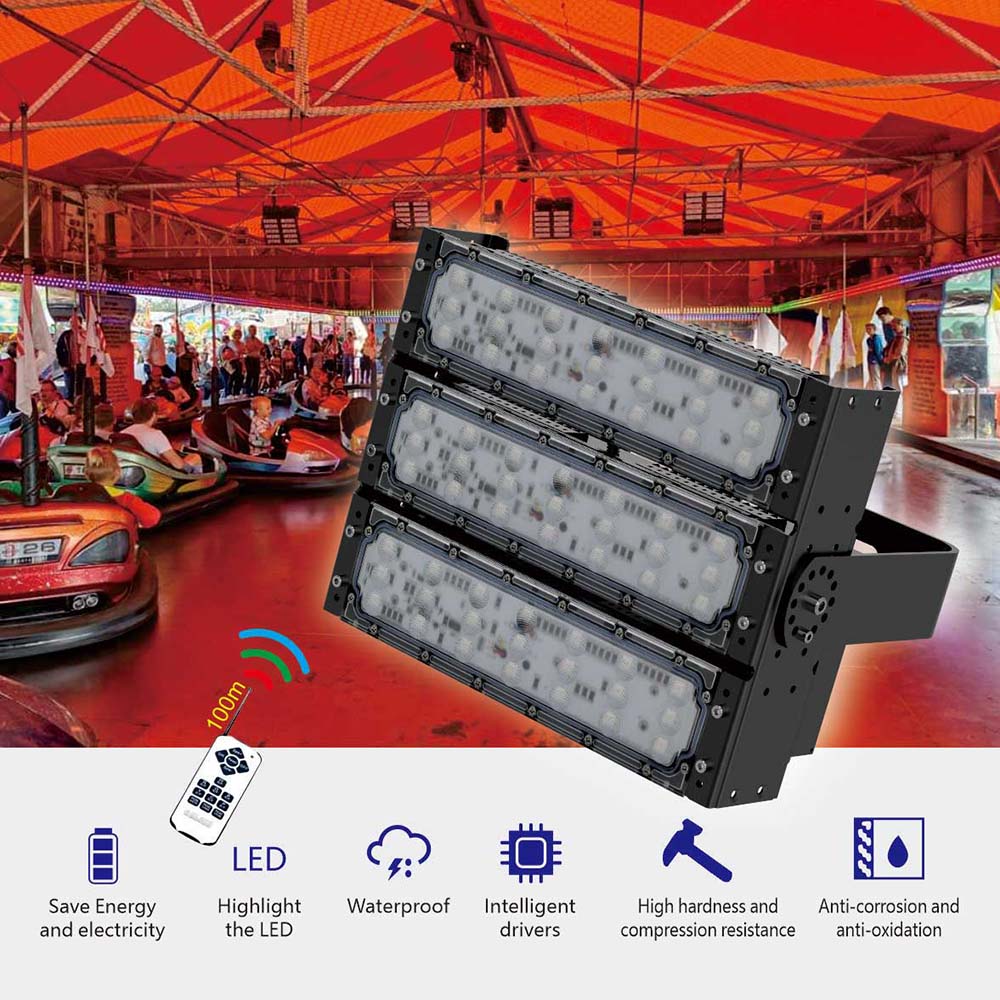 150W RGB Led Flood Light, Outdoor Color Changing LED Landscape Lights ...